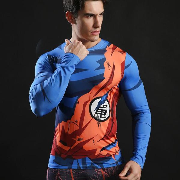 T-Shirt Compression Long Goku Combat | DBZ Store