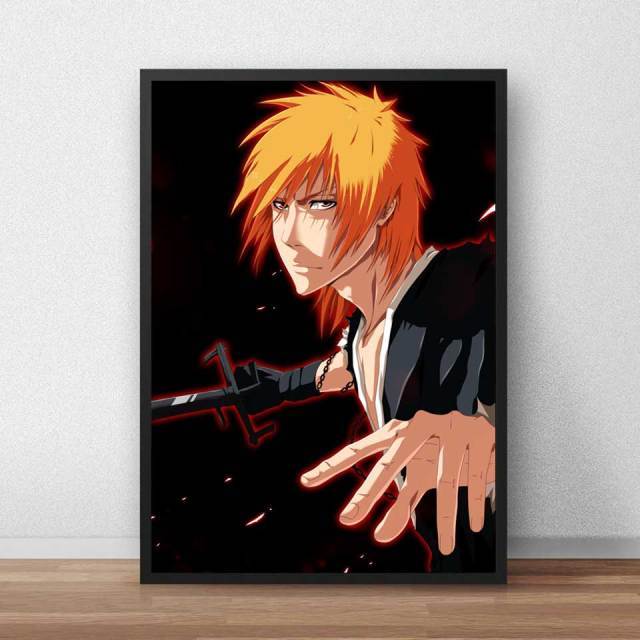 Poster Ho Bleach Kurosaki Ichigo Posters manga affiche canvas décor ...