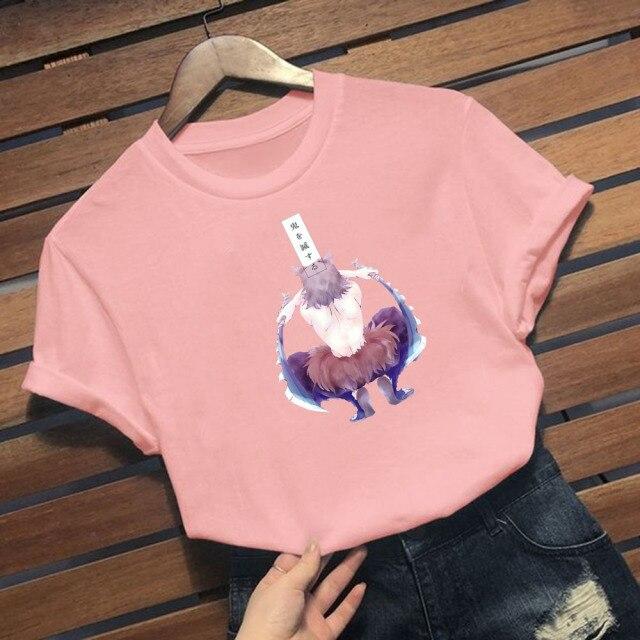 T-shirt Demon slayer Hashibira Inosuke tshirt manga animé | DBZ Store